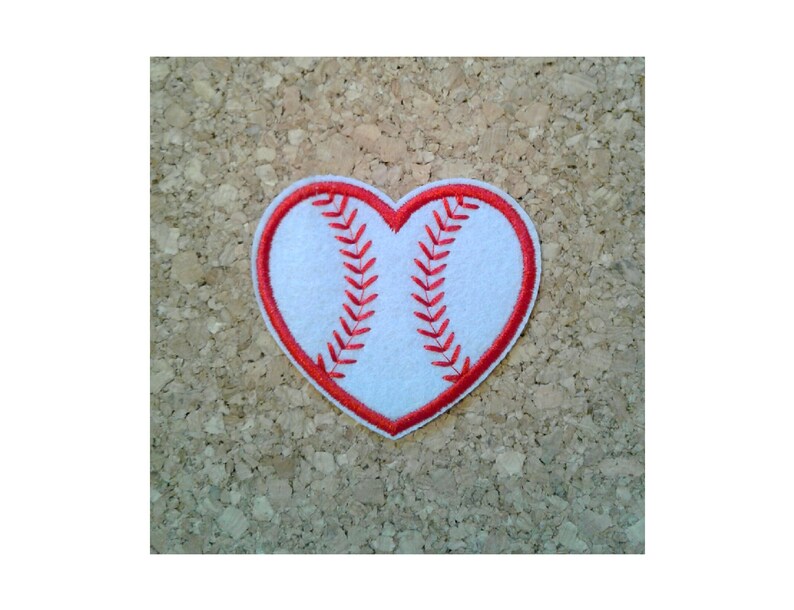 Baseball Heart Fan Sports Team Coach Iron on Patch - Etsy