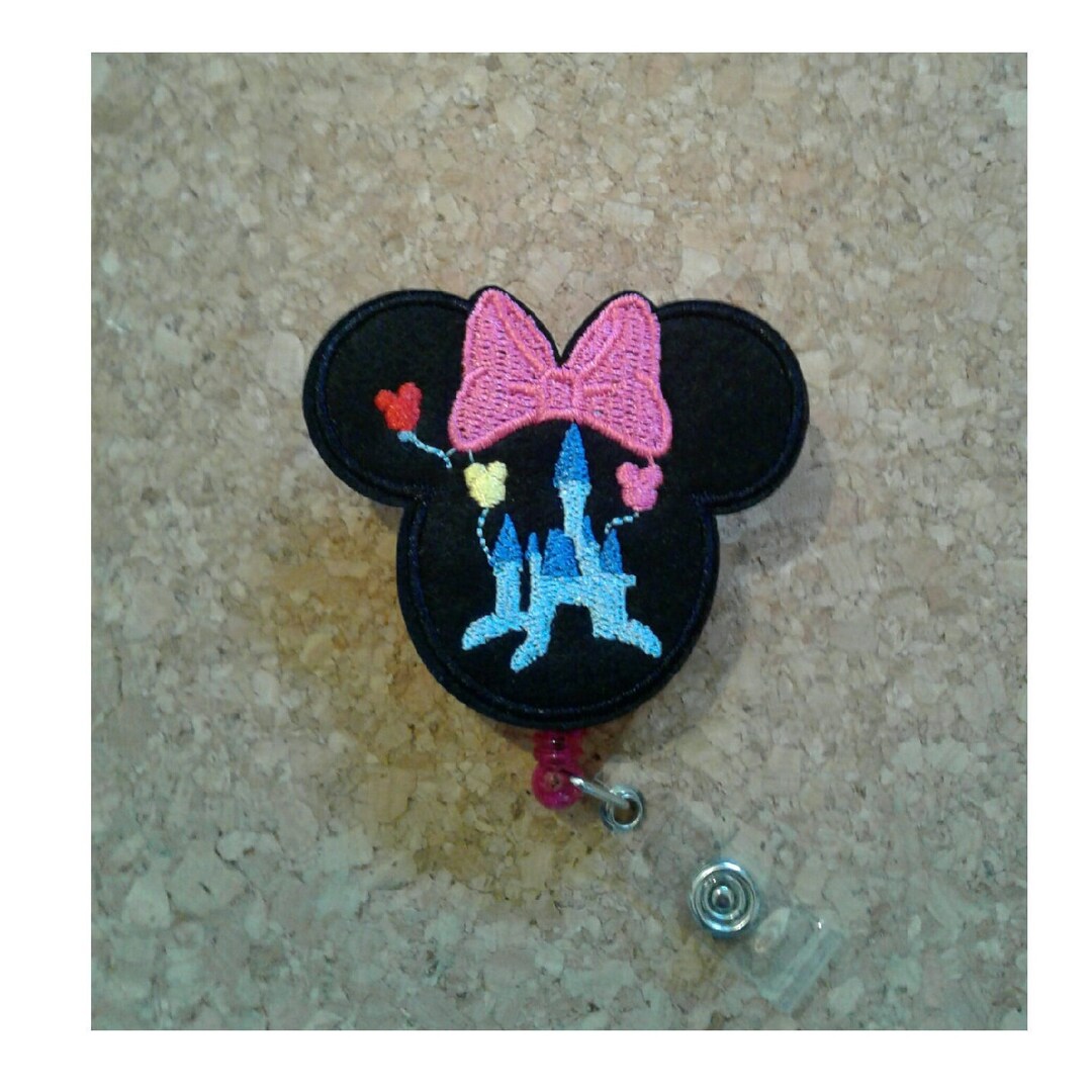 Minnie Mouse - Retractable ID Badge Reel - Name Badge Holder - Nurse ...