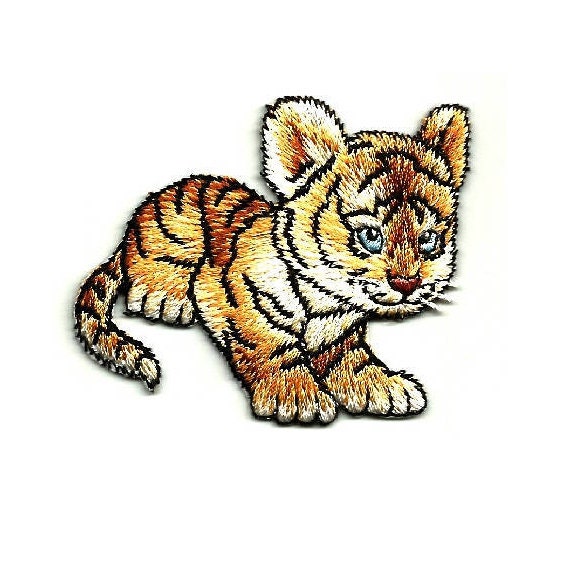 Tiger Cub Wild Animals Safari Zoo Embroidered Iron on Patch A - Etsy