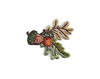 Acorn Fall Autumn Embroidered Iron on Applique Patch A | Etsy