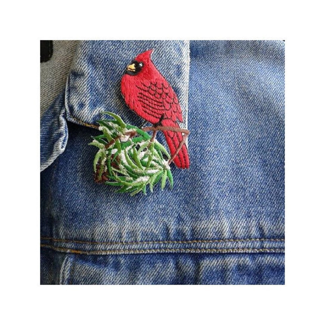Cardinal Pin Brooch - Bird - Spring - Winter - Snow - Pinecone ...