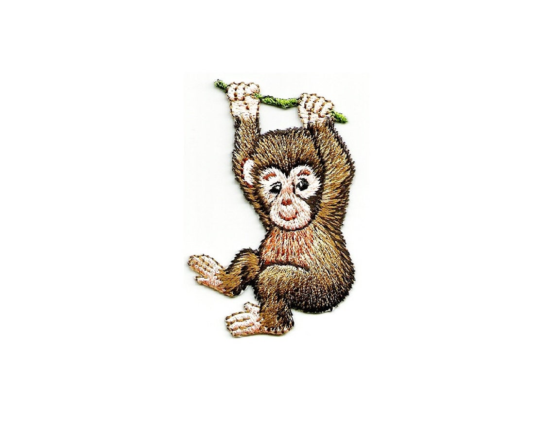 Monkey Wild Animals Jungle Zoo Embroidered Iron on - Etsy
