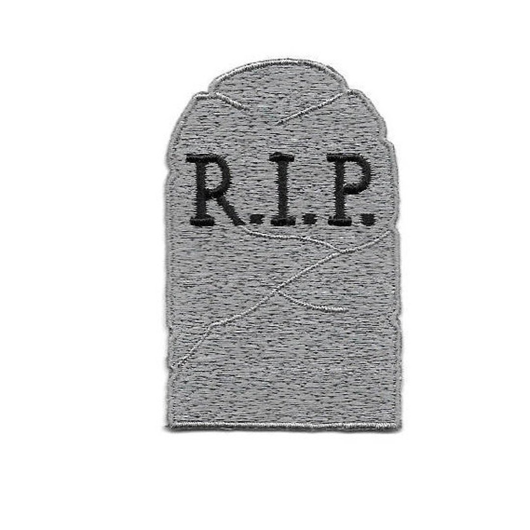 Tombstone Halloween RIP Grave Gothic Embroidered - Etsy