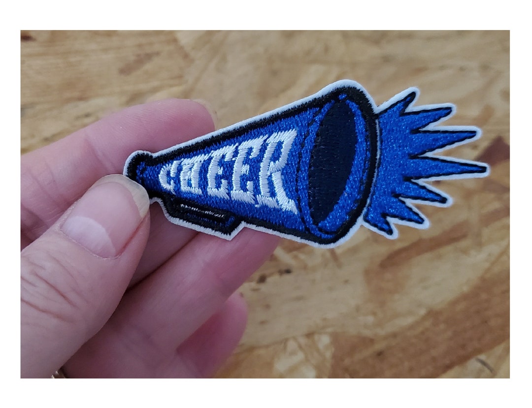 Cheerleader Cone - Cheer - School - Football - Embroidered Blue Iron on ...