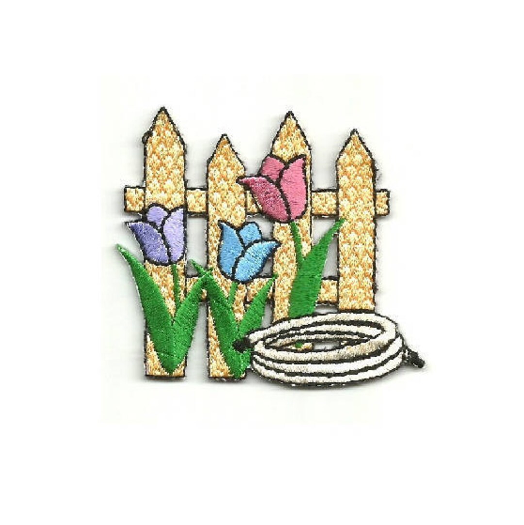 Tulips - Gardening - Spring - Planting - Flowers - Embroidered Iron on ...