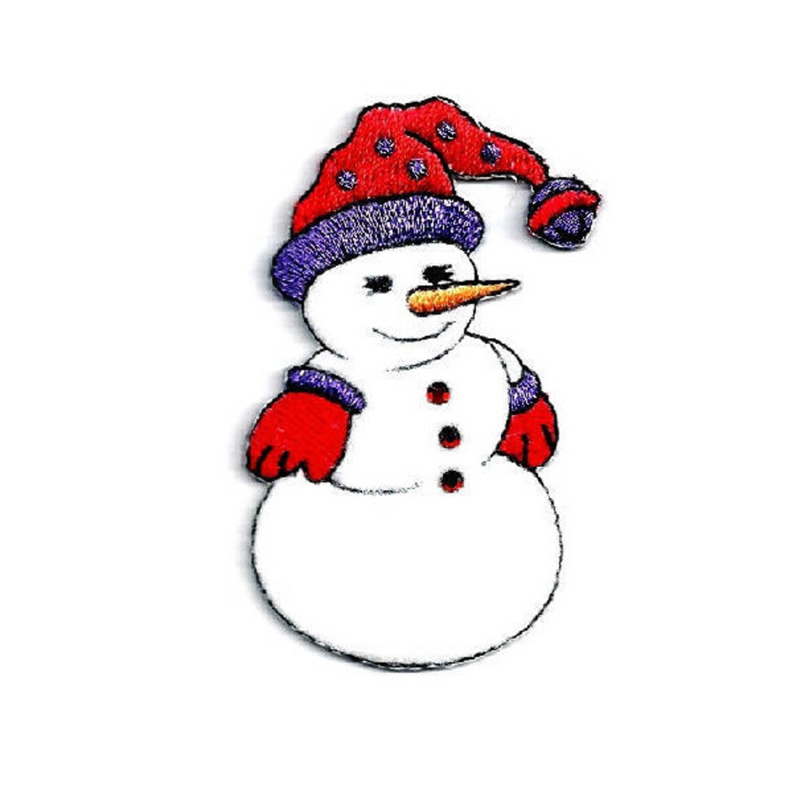 Snowman - Hat - Snowlady - Winter Crafts - Embroidered Iron on Applique ...