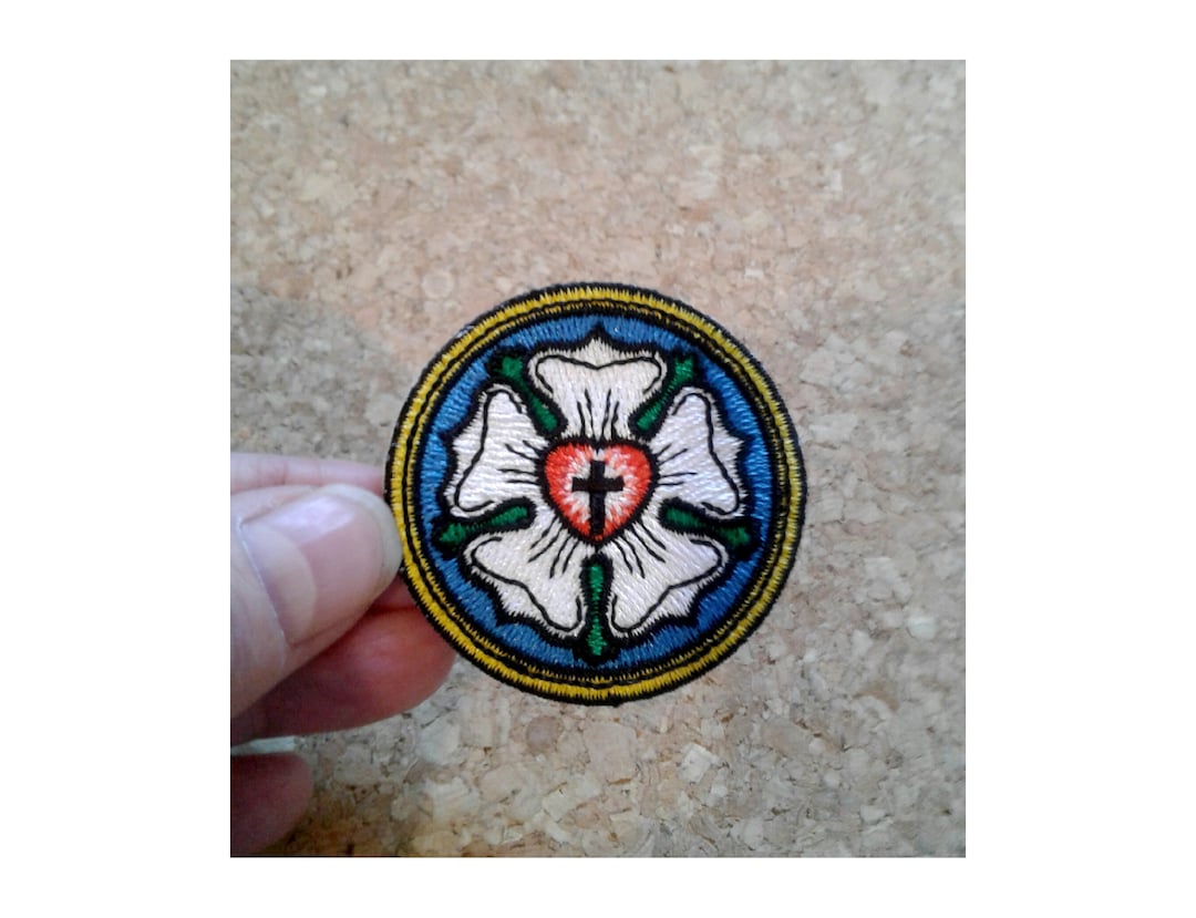 Luther Rose - Lutheran - Christian - Church - Embroidered Iron on Patch ...