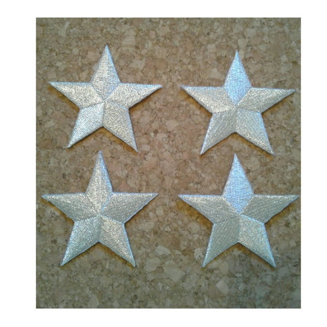 Stars Star Silver Embroidered Silver Metallic Stars Iron - Etsy