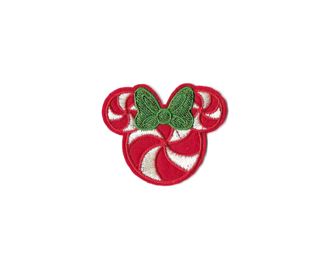 Minnie Mouse - Candy Cane - Peppermint - Christmas - Embroidered Iron ...