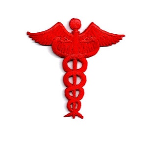 Caduceus - Medical - Nurse - Doctor - Scrubs - Iron on Applique Patch ...