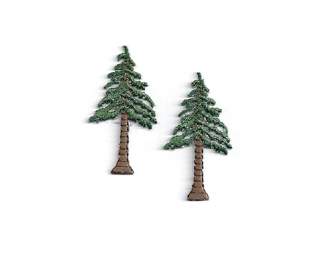 Tree Pine Tree Forest Wild Life Nature Crafts Embroidered Iron on ...