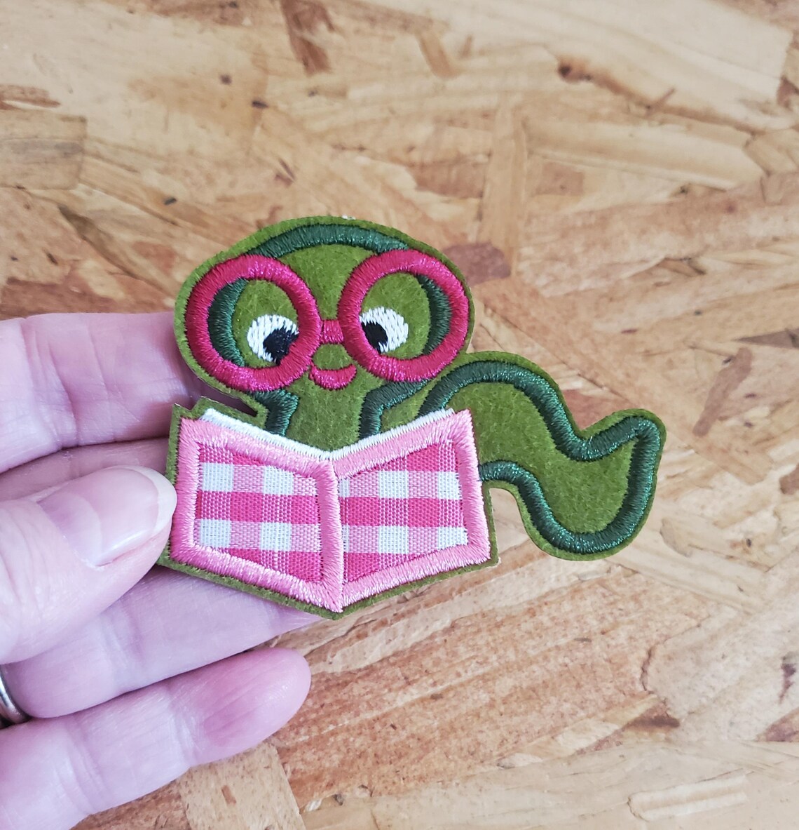 Bookworm - Book Lover - Reading - School - Embroidered Iron on Applique ...