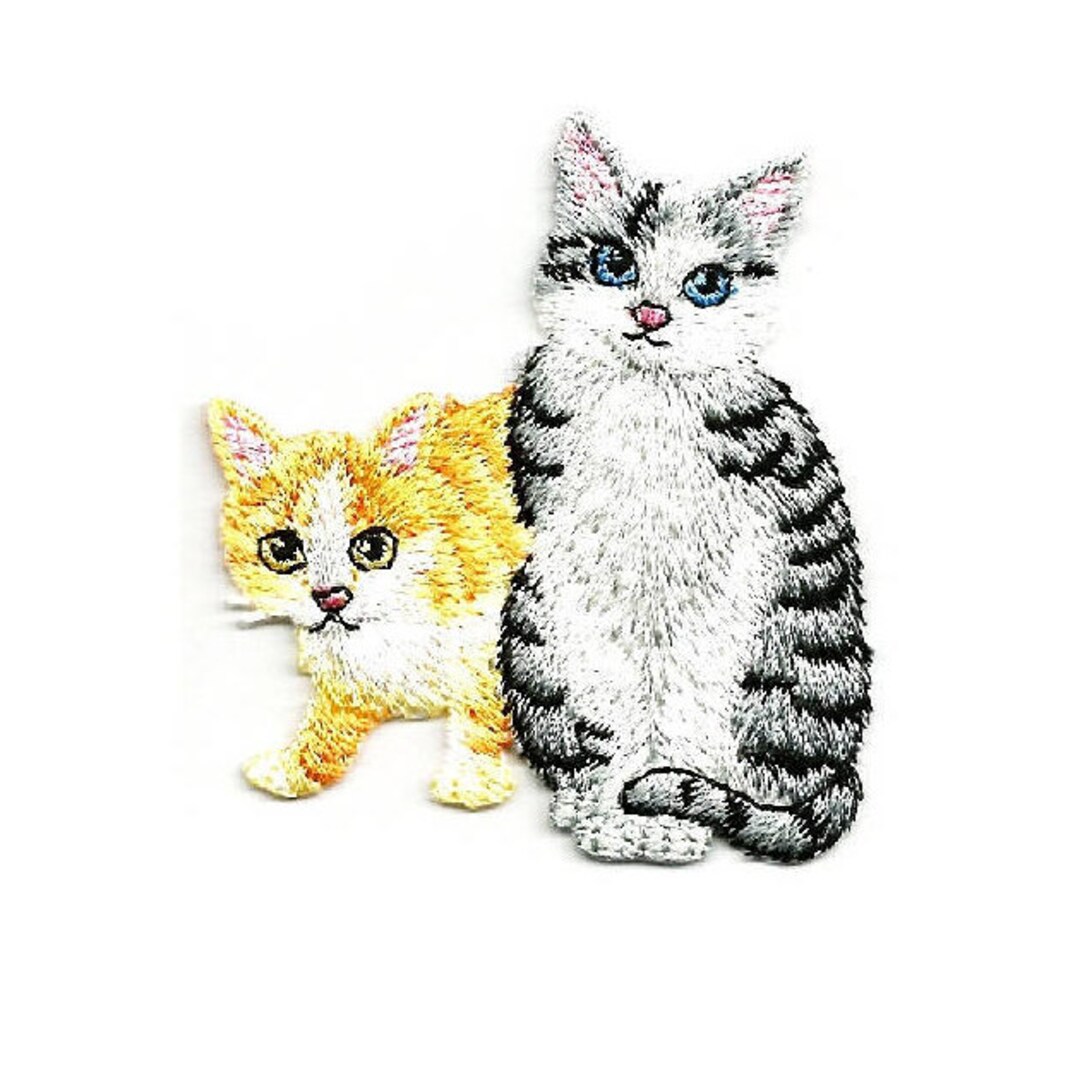Cat - Kitten - Pet - Domestic - Cat Pals - Embroidered Iron on Applique ...