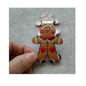 Gingerbread Man Pin Brooch - Cookie - Heart - Christmas - Love ...