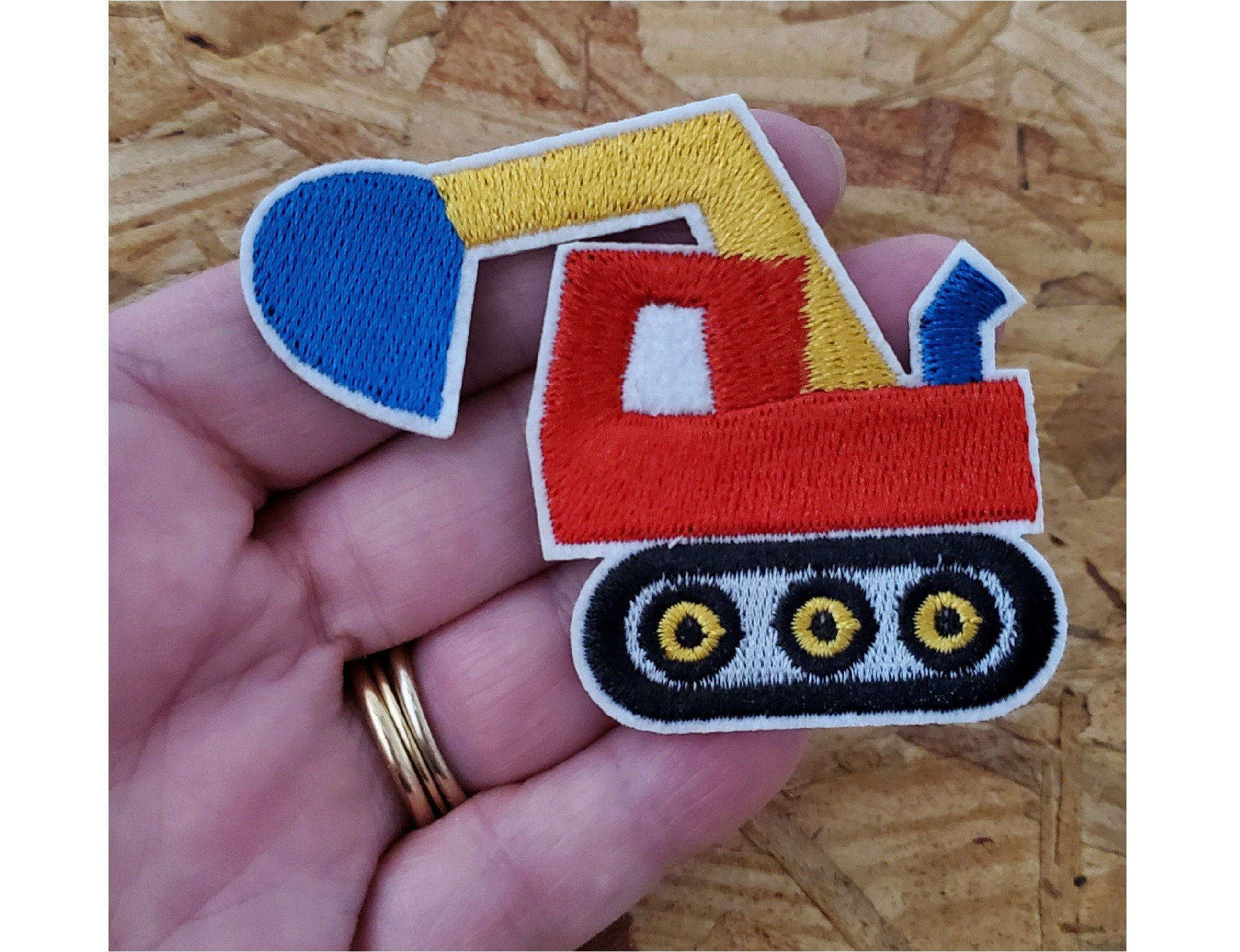 Digger - Backhoe - Excavator - Truck - Construction - Crafts - Iron on Patch - Etsy