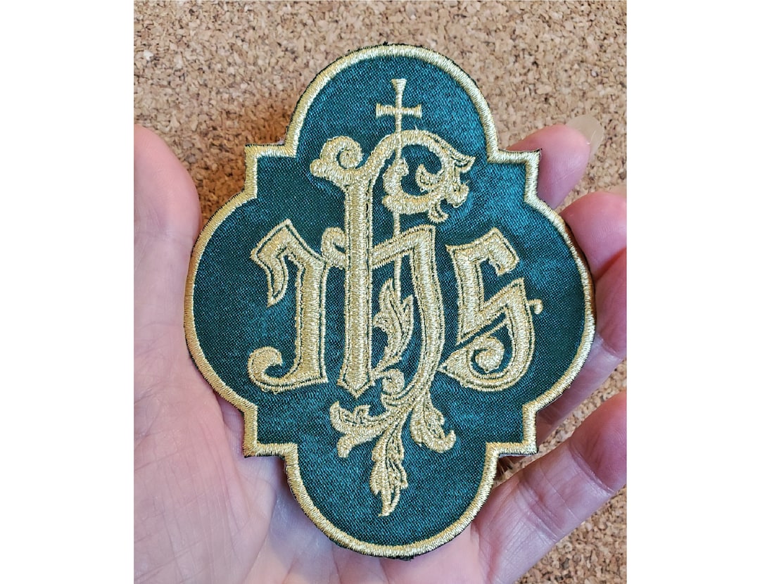 IHS - Iota-eta-sigma Christogram W/ Latin Cross - Vestment ...