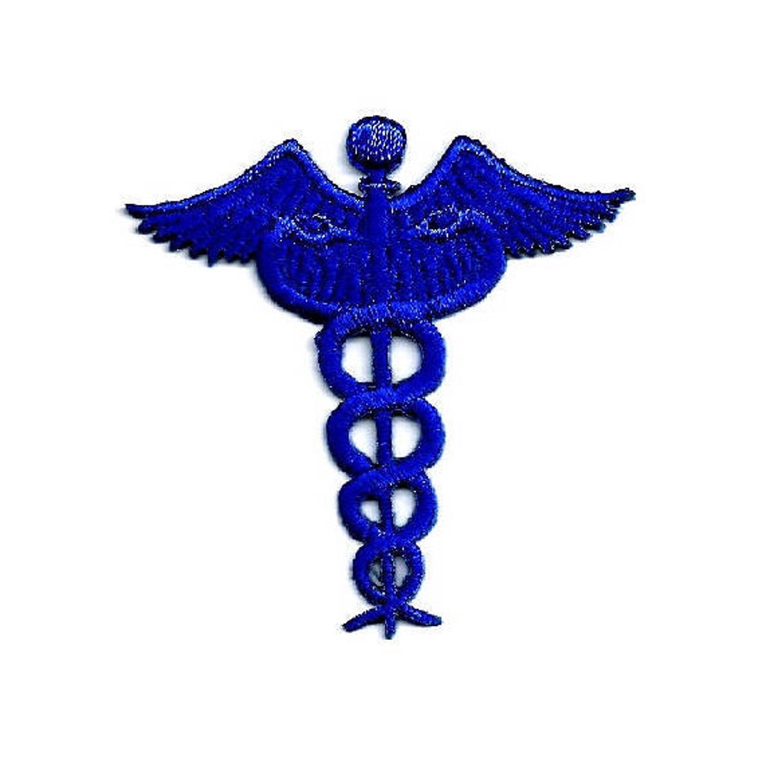 Caduceus Medical Nurse Doctor Scrubs Iron on Applique Patch CRAFT ...