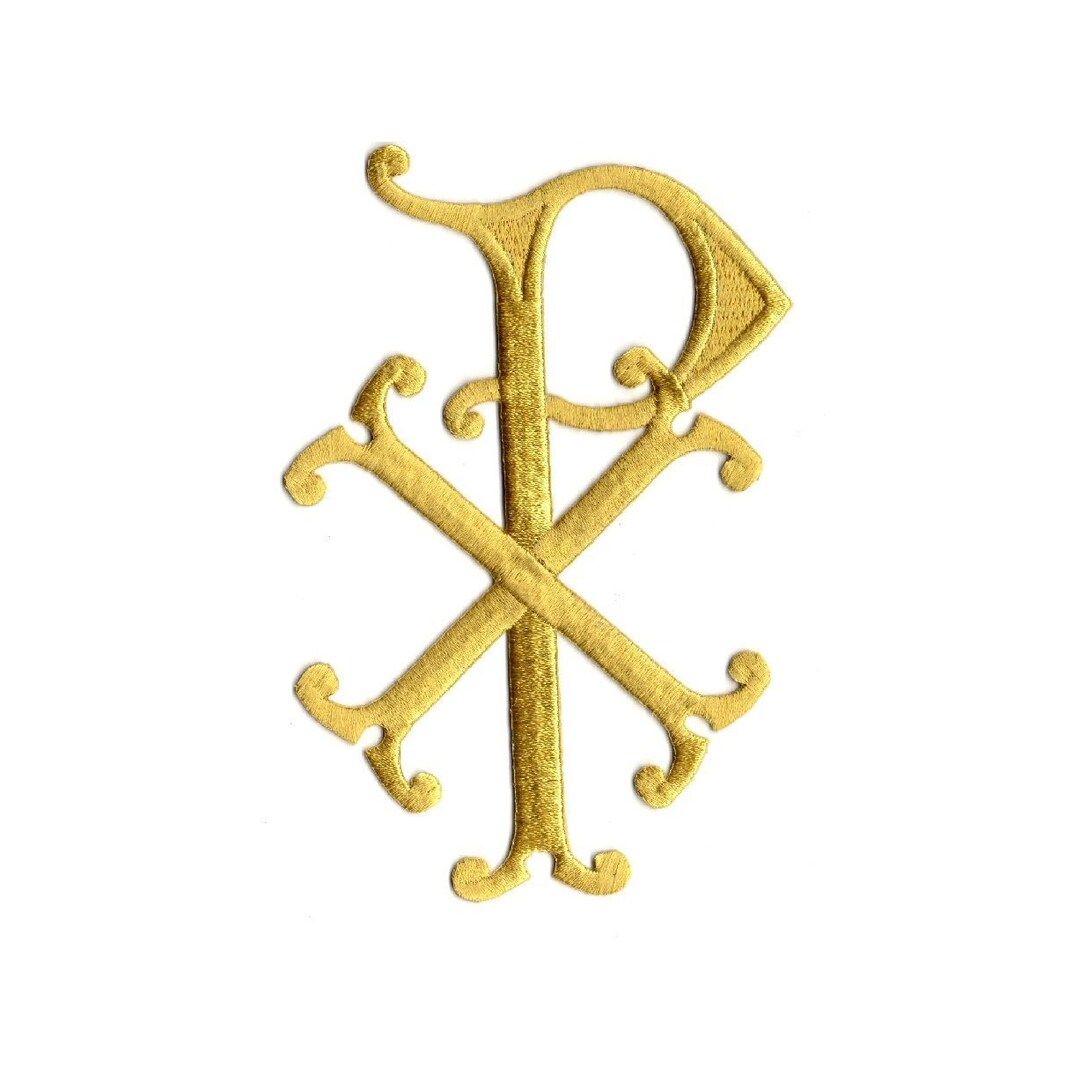 5"h Chi-rho Christogram-liturgical-vestment-embroidered Iron on Symbol ...