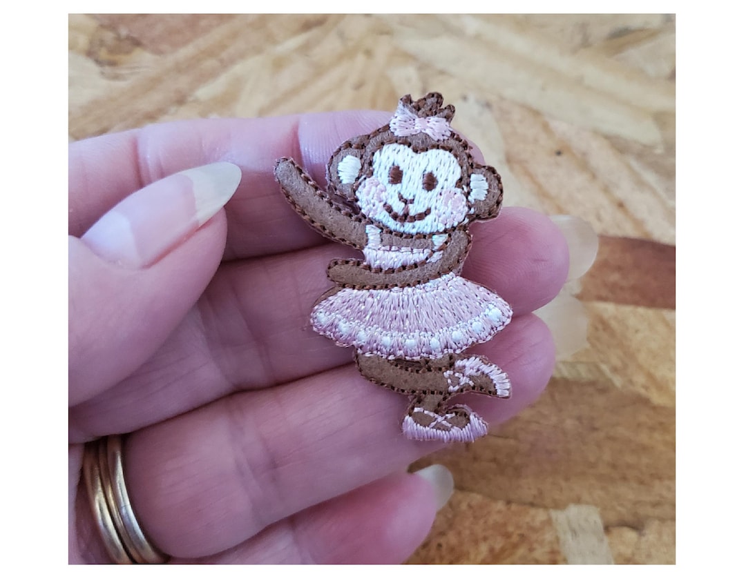 Ballerina - Dance - Ballet - Monkey - Embroidered Iron on Applique ...