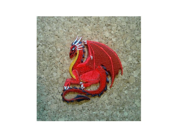 Dragon Red Winged Serpent Fantasy Mythology - Etsy