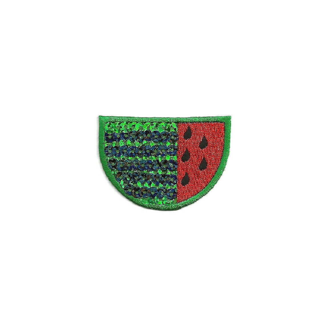Watermelon - Fruit - Picnic - Sequin/embroidered Iron on Applique Patch ...