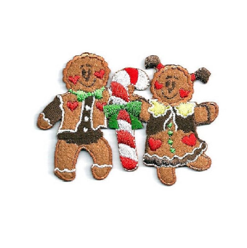 Gingerbread - Boy/girl - Christmas - Winter - Embroidered Iron on ...