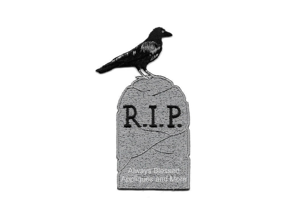 Tombstone Raven Crow Halloween RIP Grave - Etsy Nederland