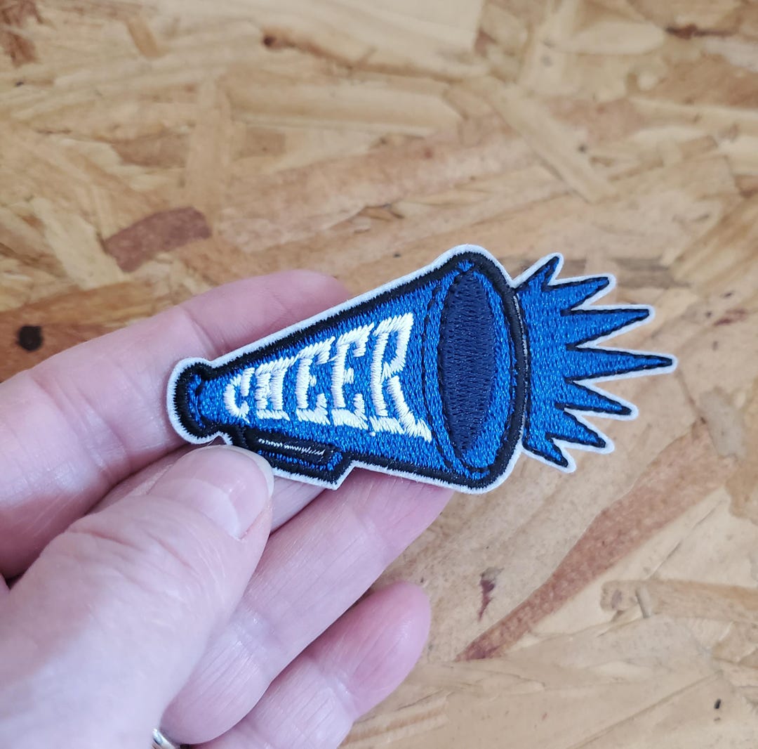 Cheerleader Cone - Cheer - School - Football - Embroidered Blue Iron on ...