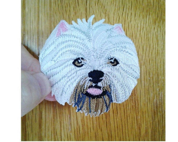 Dog Terrier Westie Pet Embroidered Iron on Applique Patch - Etsy
