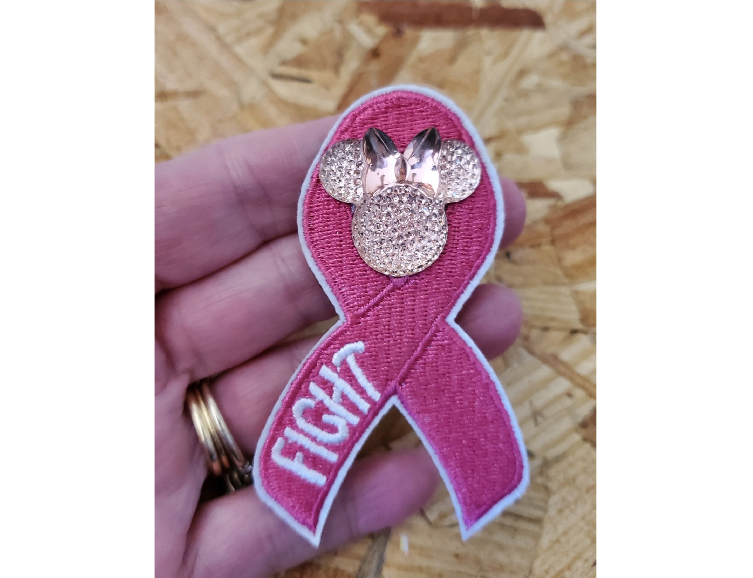 Breast Cancer Awareness Pin Brooch - Fight - Hope - Minnie Mouse ...
