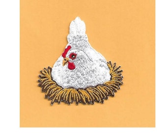Rooster Farm Animal Chicken Embroidered Iron on Patch | Etsy