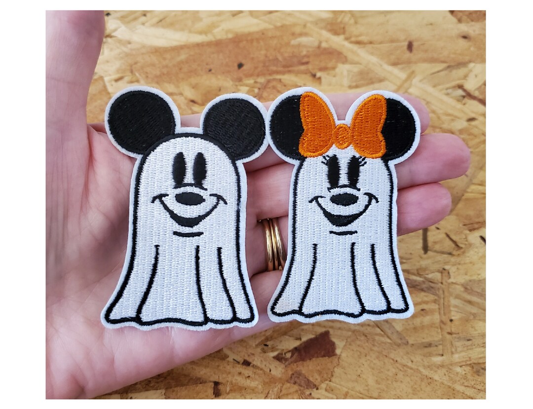Mickey Minnie Mouse - Halloween - Ghosts - Embroidered Iron on Applique ...
