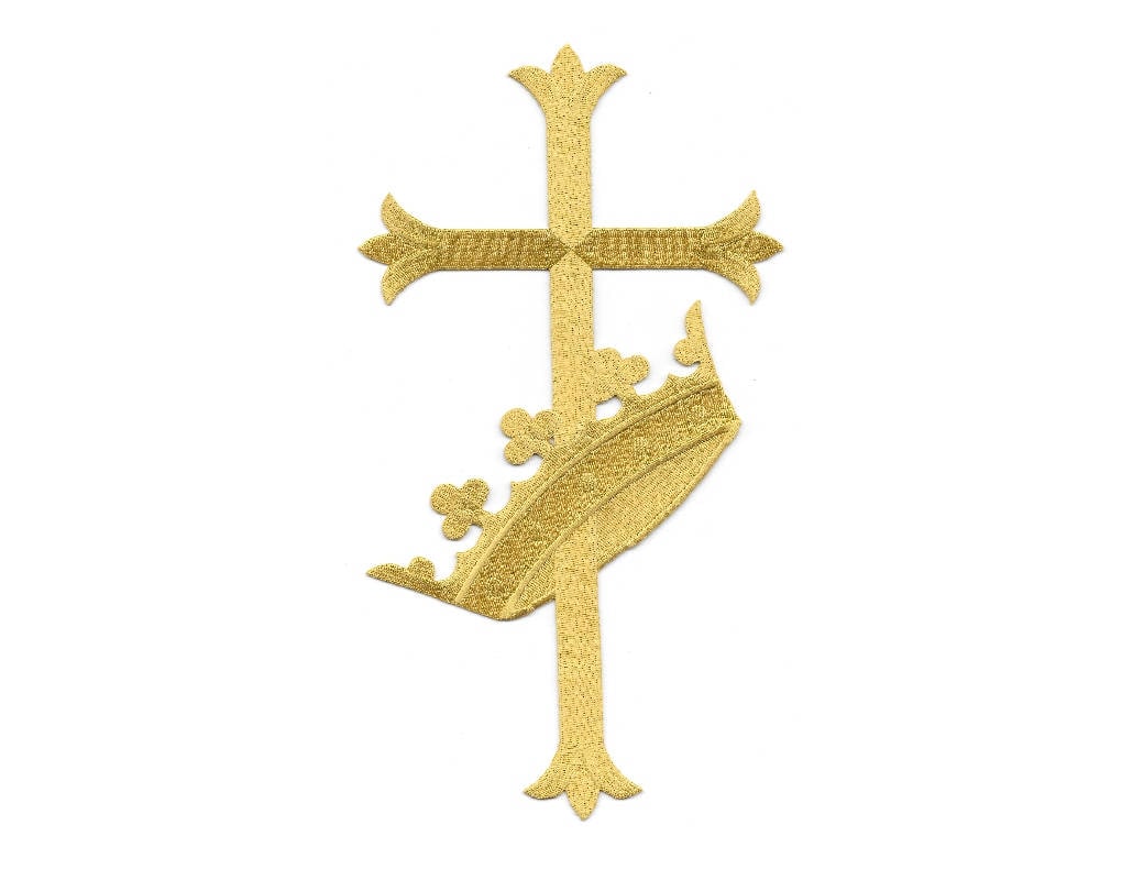 10"h Cross Fleur Cross W/crown - Church - Liturgical - Vestment ...