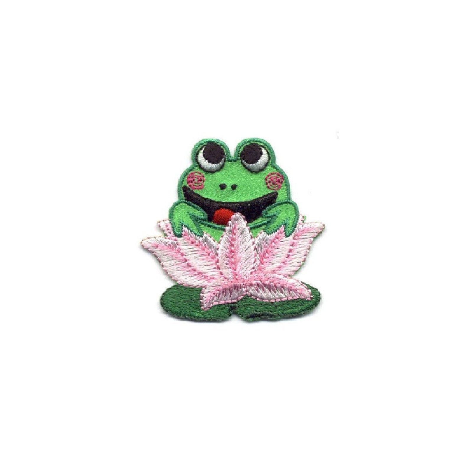 Frog - Amphibian - Lily-pad - Pond - Iron on Applique Patch - Crafts - Etsy
