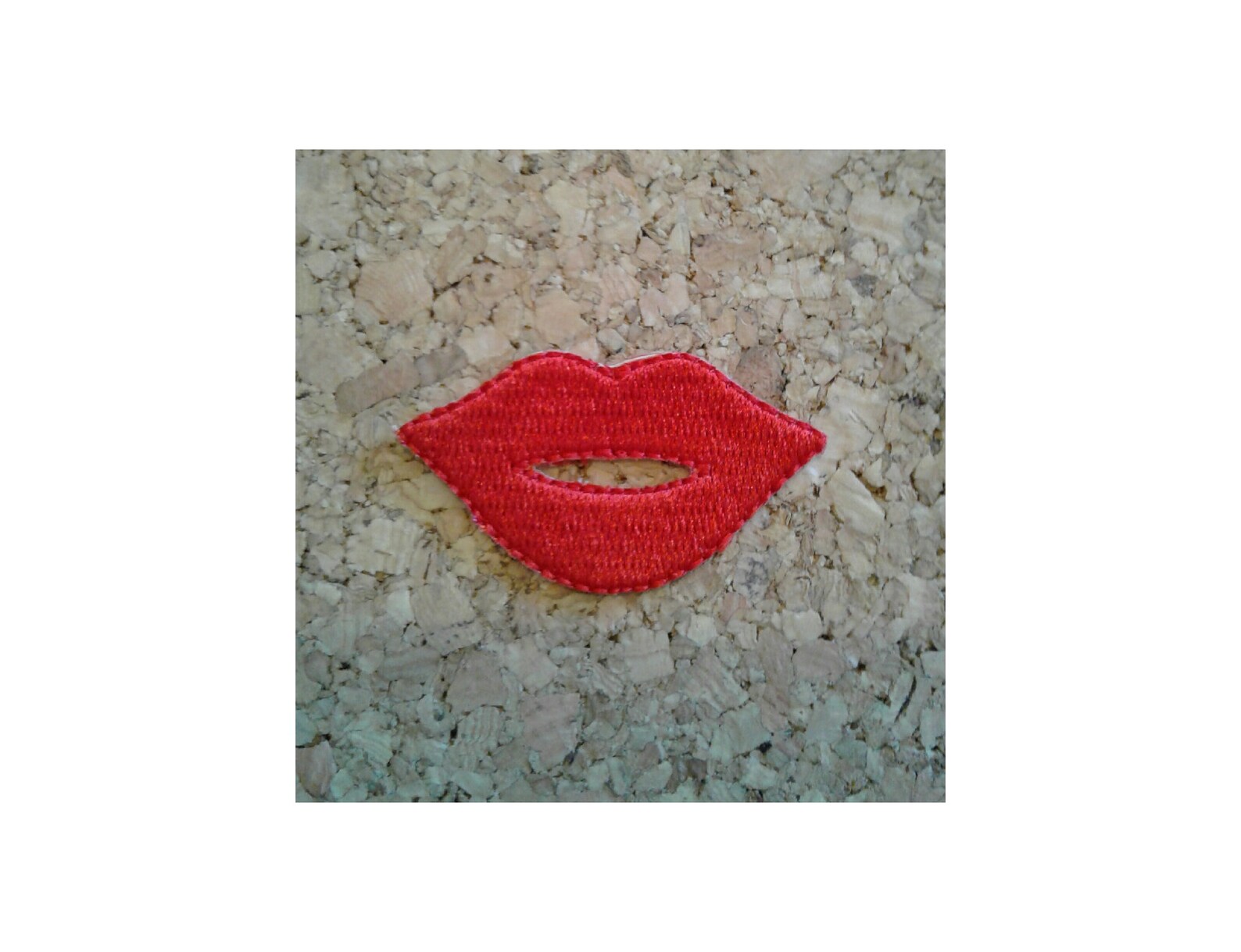 Lips Kiss Fashion Model Makeup Red Embroidered Iron - Etsy