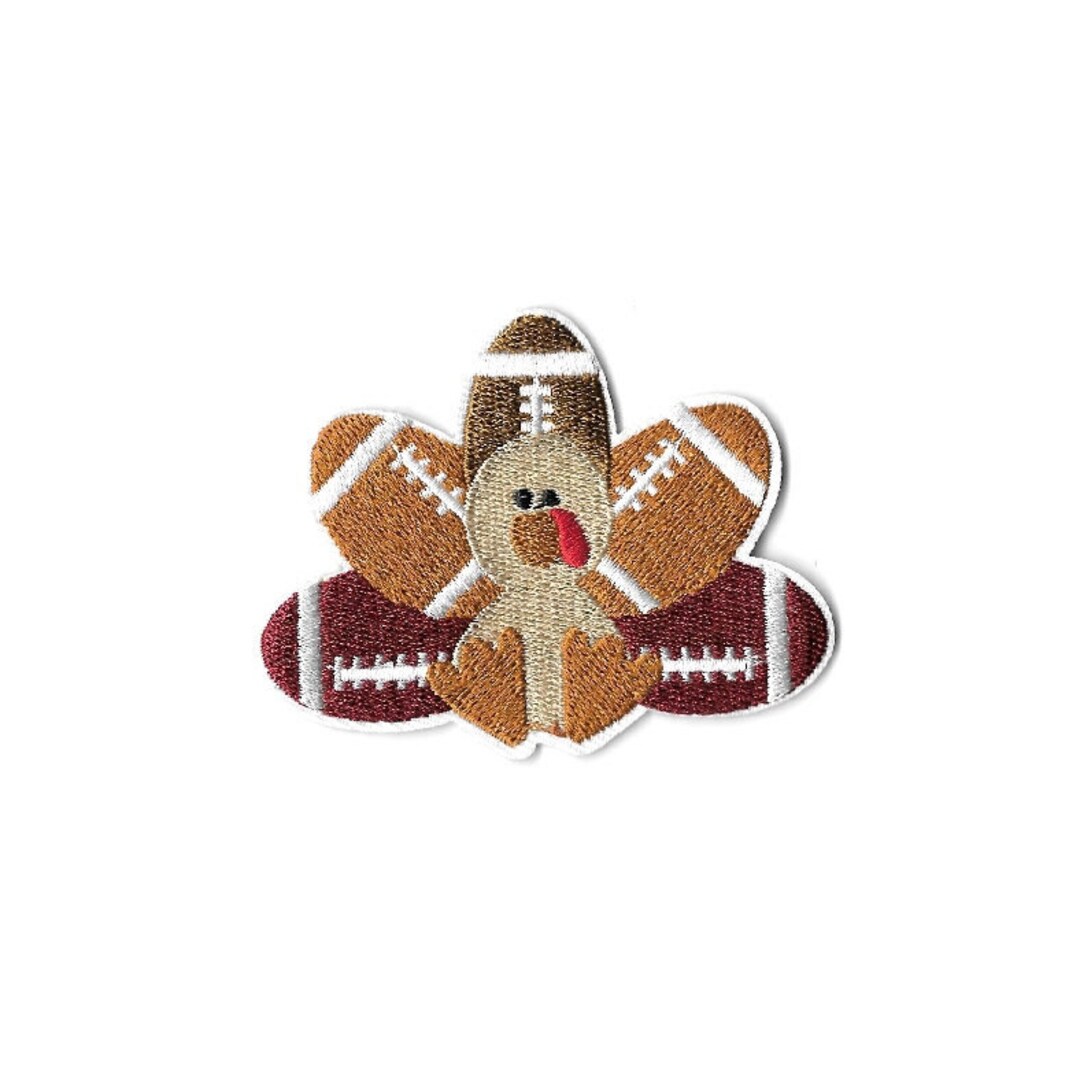 Turkey - Football - Thanksgiving - Farm - Crafts - Embroidered Iron on ...