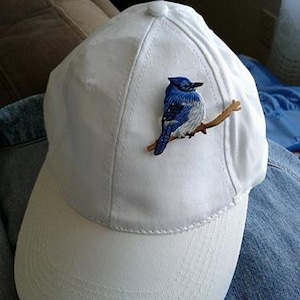 Bird - Blue Jay - Bird Watching - Embroidered Iron on Applique Patch ...