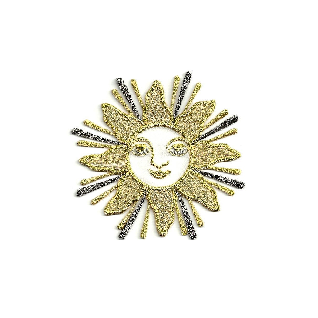 Celestial Sun Sunrays Sun Face Embroidered Iron on | Etsy