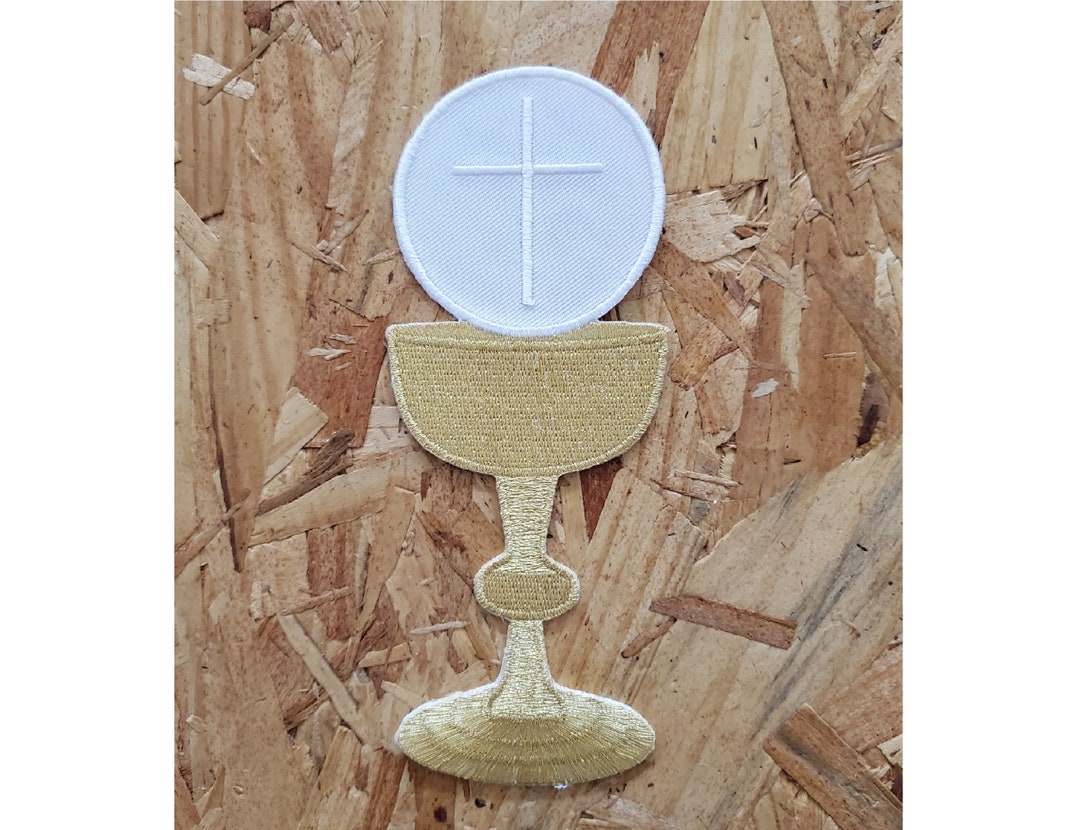 Communion Chalice W/ Host - Wine - Liturgical - Faith - Embroidered Iron on Patch - Altar ...