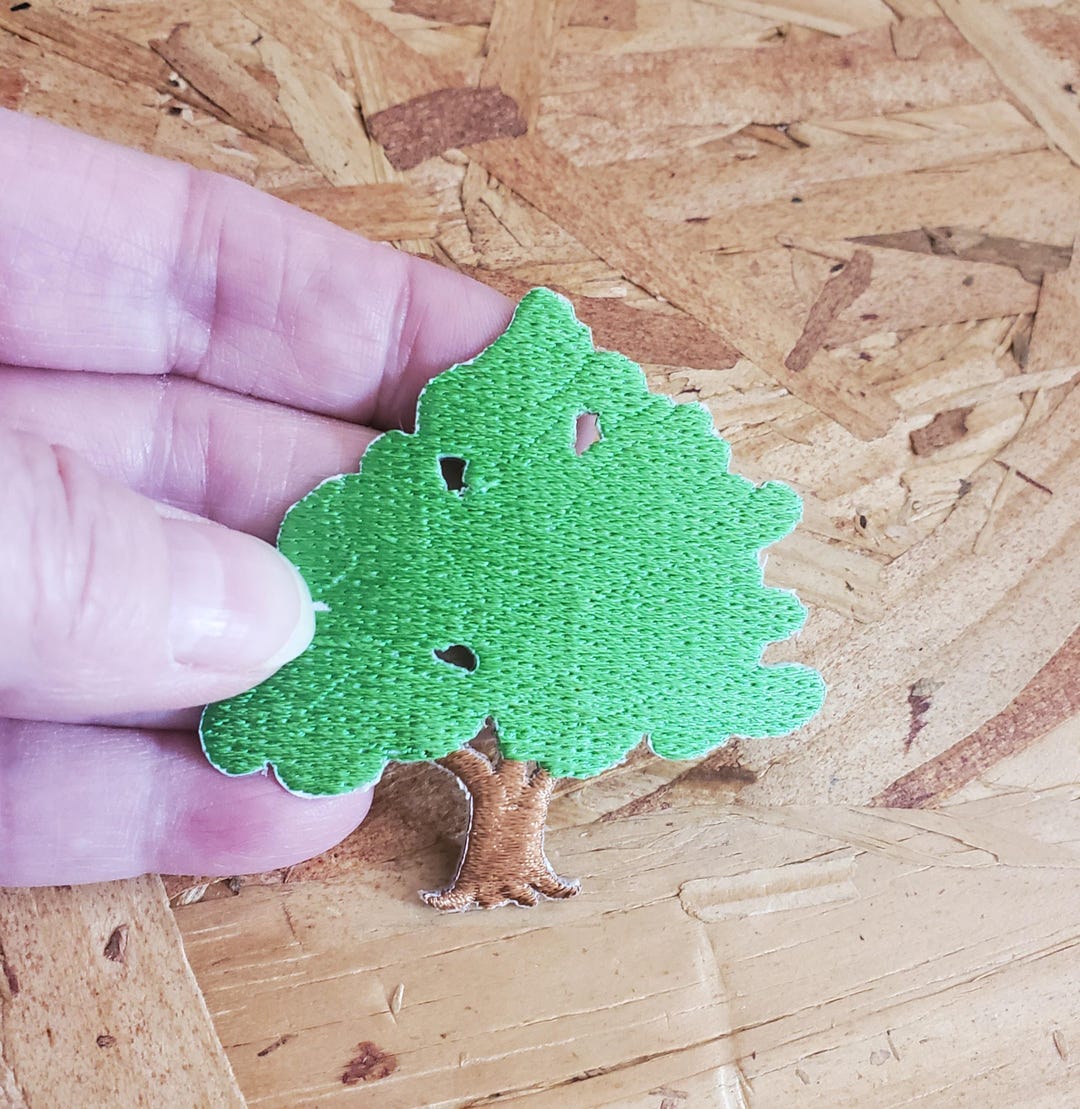 Tree - Green - Go Green - Nature - Forest - Fully Embroidered Iron on ...