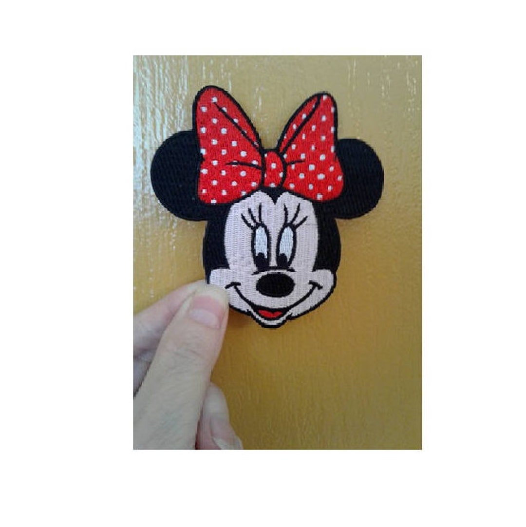Minnie Mouse - Red & White Bow - Fully Embroidered Iron on Patch - Etsy