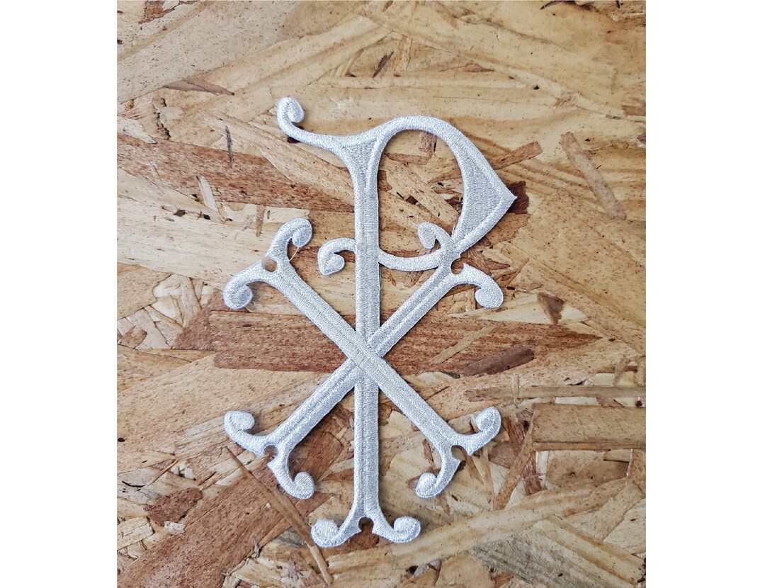 5"h Silver Metallic Chi-rho Christogram - Liturgical - Vestments ...