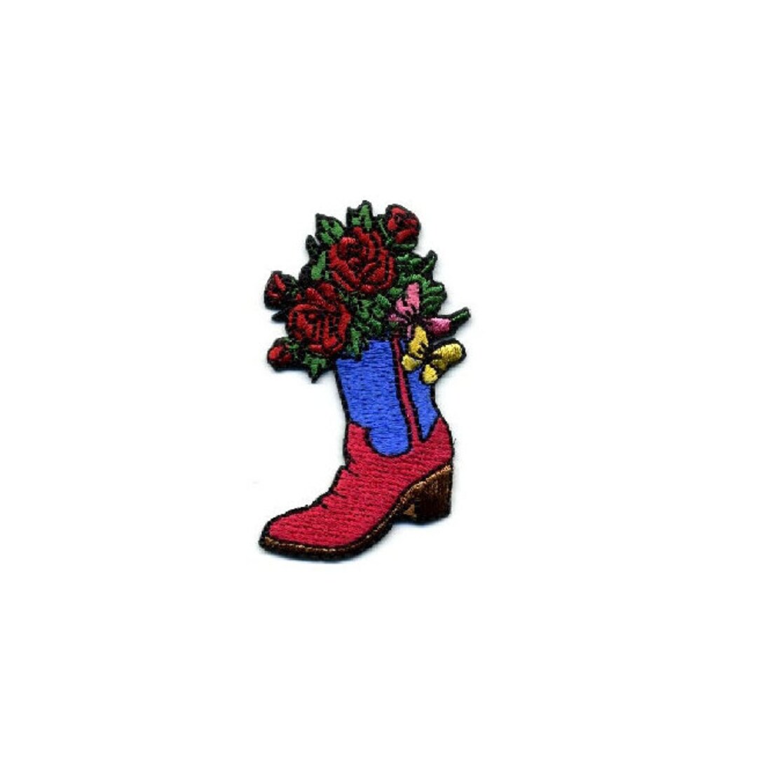Boot - Cowgirl - Red Roses - Southwestern - Rodeo - Western ...