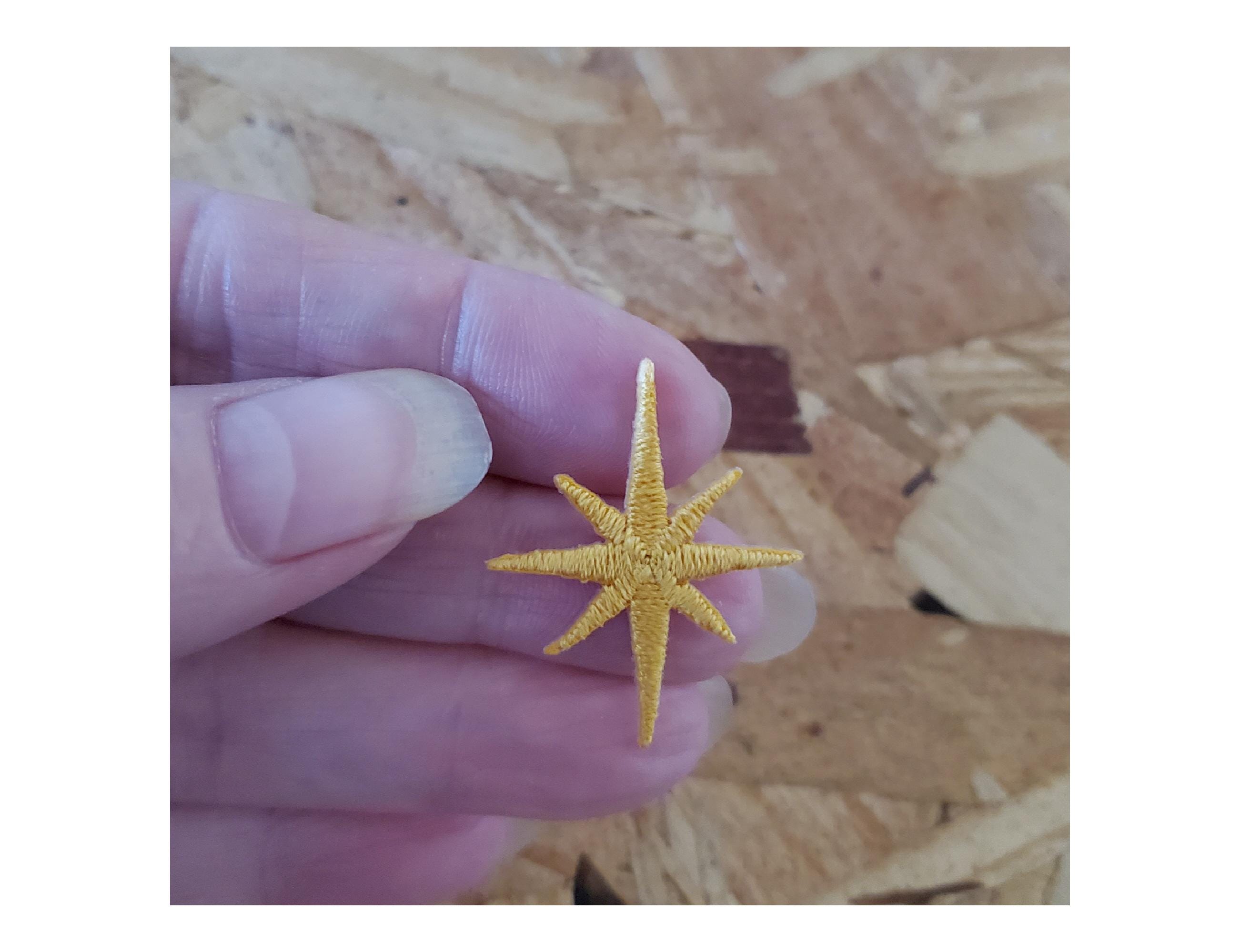 Nativity Star- Christmas Star - Crafts - Yellow Gold Embroidered Iron ...