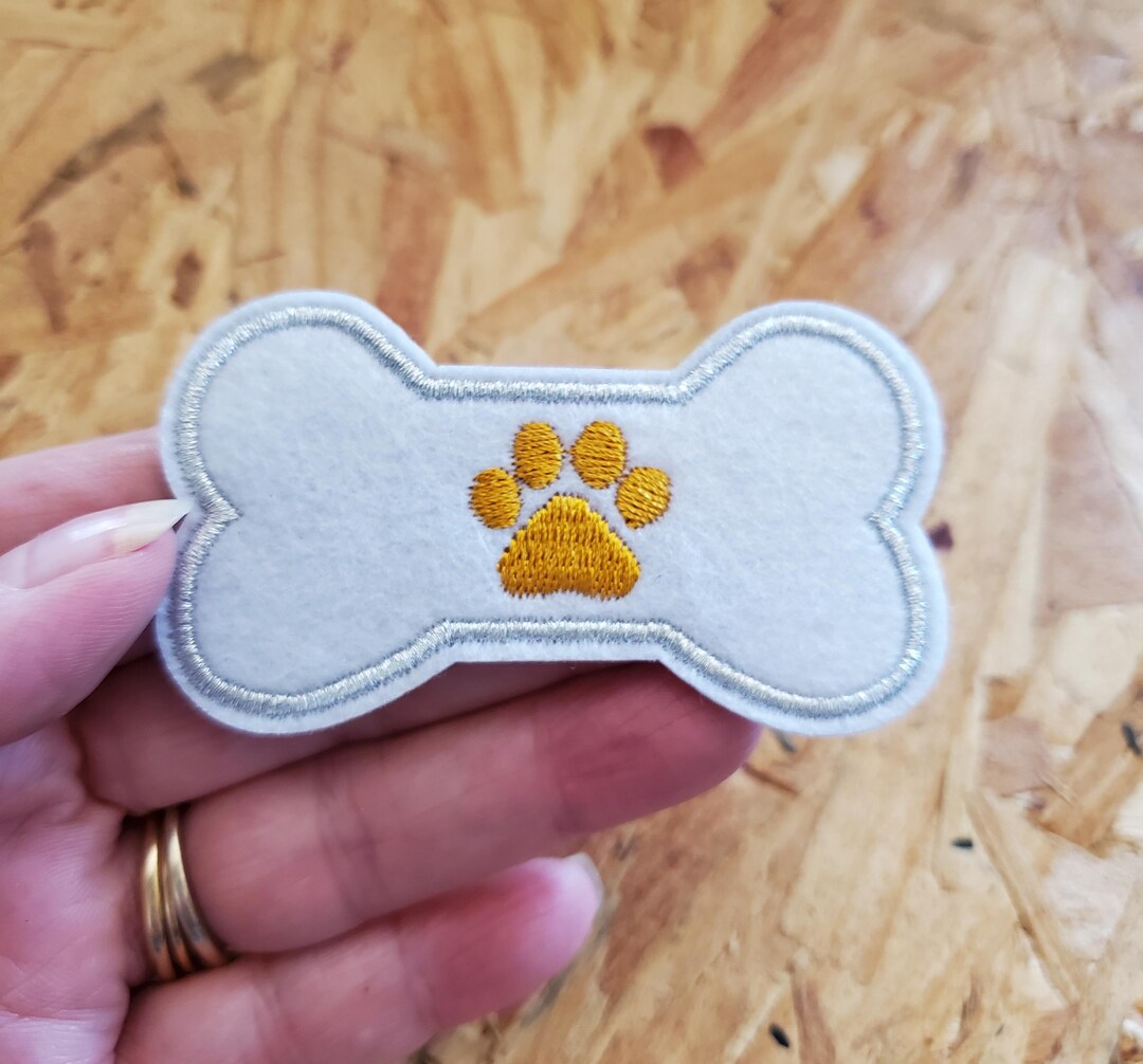 Dog Bone - Dog - Pet - Paw - Puppy - Iron on Applique Patch - BR - Etsy