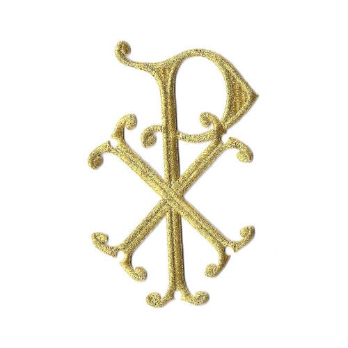 5h Gold Metallic Chi-rho Christogram Liturgical - Etsy