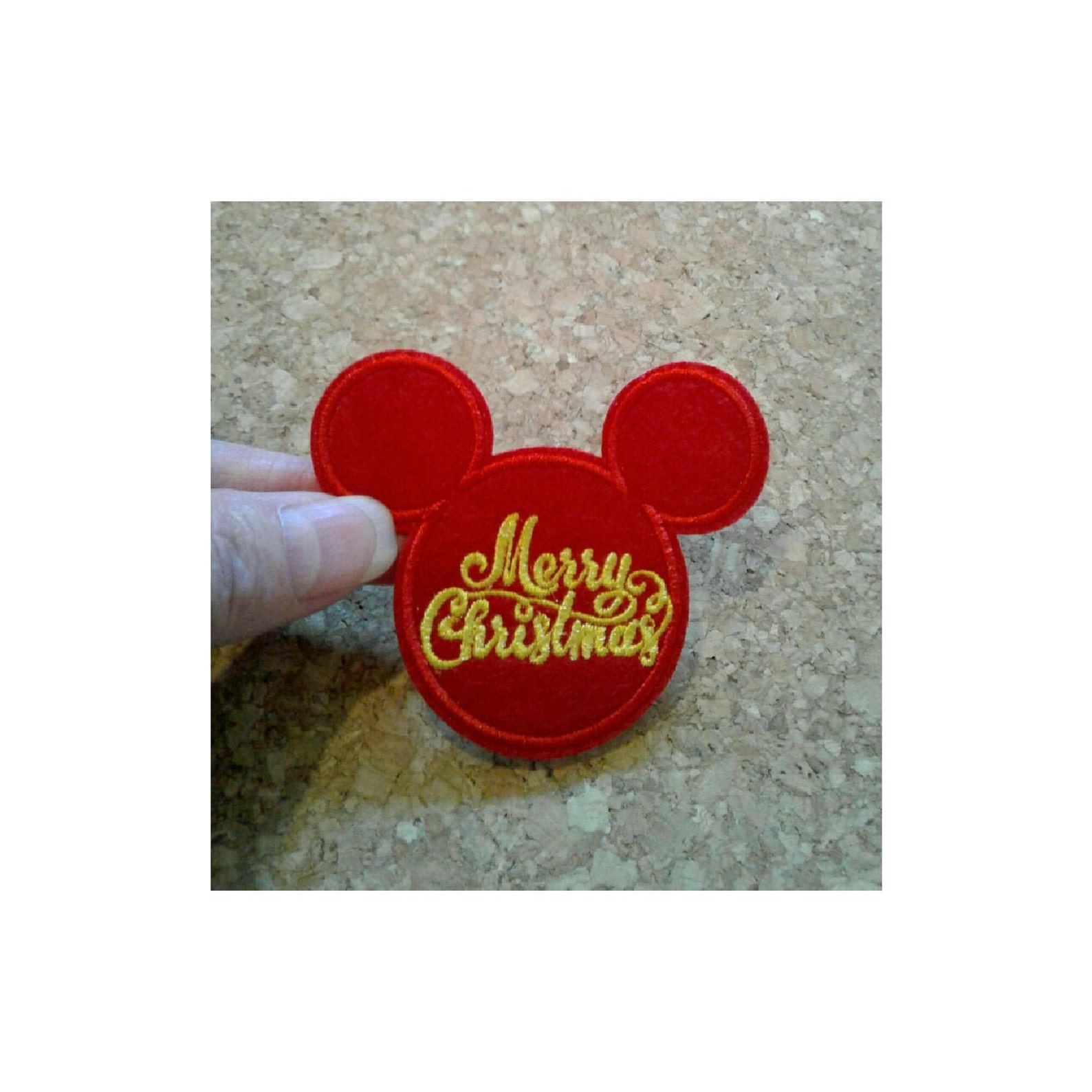 Mickey Mouse - Merry Christmas - Crafts - Embroidered Iron on Applique ...