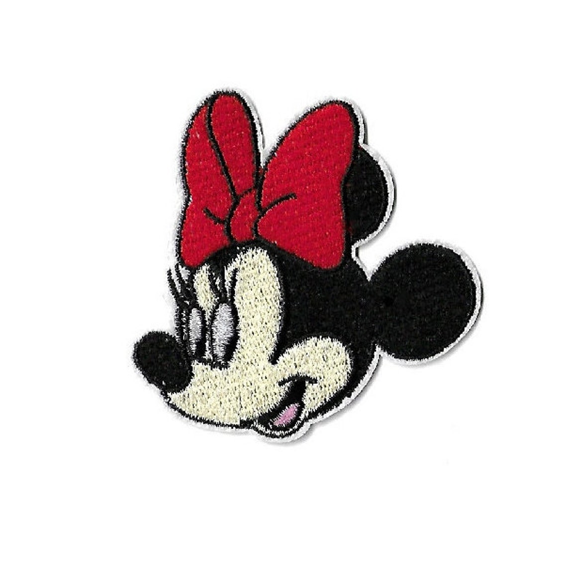 Minnie Mouse Cartoon Red Bow Embroidered Iron on | Etsy