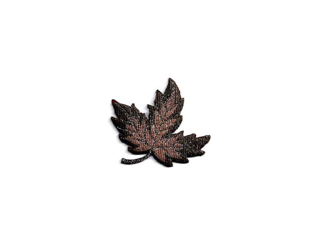 Leaf - Leaves - Autumn - Fall - Thanksgiving - Embroidered Brown Iron ...