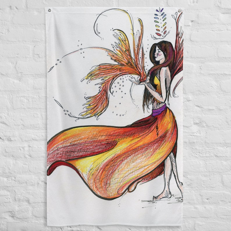 Fire Fairy Flag - Etsy